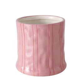 Boltze Keramik Blumentopf Nordica H: 12 cm, D: 12,5 cm, Rosa