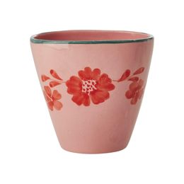 Rice Keramik Becher Handbemalt Blumenmuster 300 ml L:10 cm, B:8 cm, H:9 cm skandinavische Deko Online Shop