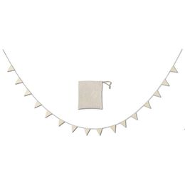 IB Laursen Beutel mit Flaggengirlande 400 x 14 x 17 cm, natur