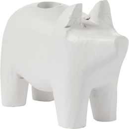 IB Laursen Kerzenhalter f&uuml;r D&uuml;nne Kerze 1,3 cm Schwein UNIKA 10 x 4 x 7 cm skandinavische Deko Online Shop