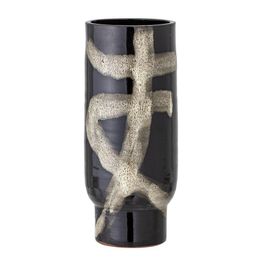 Bloomingville Vase Vefa &Oslash;11.5 x H28.5cm, schwarz skandinavische Deko Online Shop