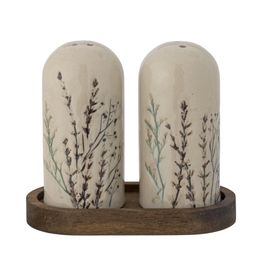 Bloomingville Salz und Pfefferset Bea aus Steingut L12,5xH11xB5,5 cm, Set skandinavische Deko Online Shop