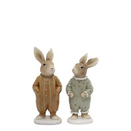Chic Antique Deko-Set Kaninchen im Pyjama 2er 10 x 8,5 x 20 cm skandinavische Deko Online Shop