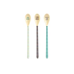 Rice Melamin Lattel&ouml;ffel gesteift mit Schrift 3er - L 22.5 B 3 cm