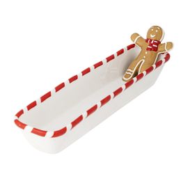 Bloomingville Ginnie Schale aus Keramik, Weihnachten L36,5xH9,5xB12,5 cm