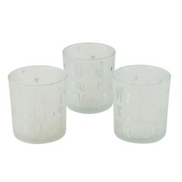 Boltze Windlicht Marry 3er Set H8/&Oslash;7 cm, weiss skandinavische Deko Online Shop