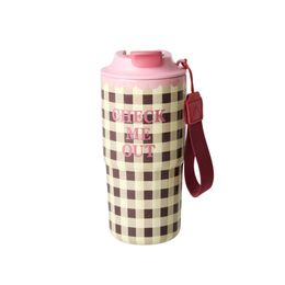 Rice Edelstahl Thermobecher Check Me Out H19.5, &Oslash;9 cm, 550 ml skandinavische Deko Online Shop