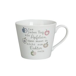 Krasilnikoff Happy Cup, Iss jeden Tag ein &Auml;pfelein 400 ml