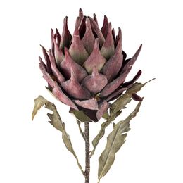 Bloomingville Kunstblume Protea Stiel, Violett &Oslash; 20 x H76 cm skandinavische Deko Online Shop
