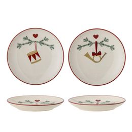 Bloomingville Kleine Weihnachtsteller Yule 2er &Oslash; 16xH2,5 cm skandinavische Deko Online Shop