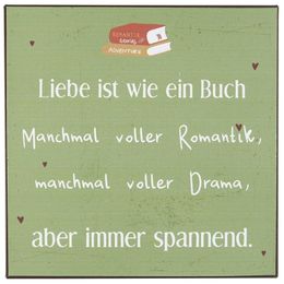 IB Laursen Metallschild Liebe ist wie ein Buch 18 x 18 cm skandinavische Deko Online Shop
