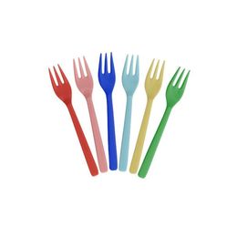 Rice Melamin Kuchengabeln im 6er-Set, bunt 14 cm skandinavische Deko Online Shop