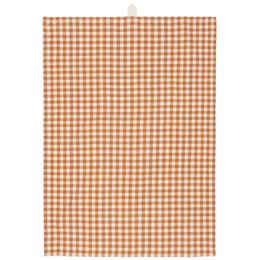 IB Laursen Geschirrtuch mit kleinen naturfarbigen Karos 70 x 50 cm, rostbraun skandinavische Deko Online Shop