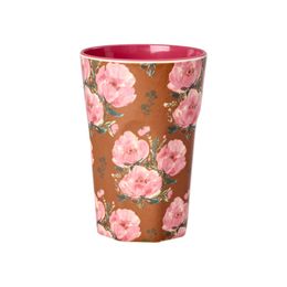 Rice Hoher Melamin Becher Floral Fiesta Rose H 13, &Oslash; 9 cm, 400 ml skandinavische Deko Online Shop
