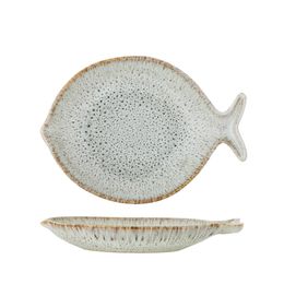 Bloomingville Fleur Servierplatte aus Steingut L27xH4xB20,5 cm