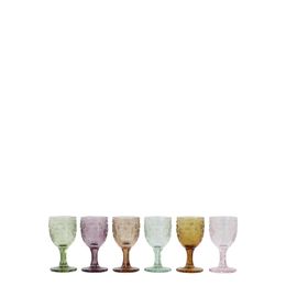 Chic Antique Saint-&Eacute;milion kleine farbige Lik&ouml;r Gl&auml;ser mit Fu&szlig; 6er H10,5/&Oslash; 5 cm 60 ml