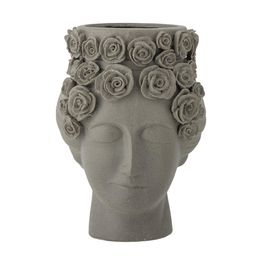 Bloomingville Vase Akira Grau, Steingut &Oslash; 21xH30 cm skandinavische Deko Online Shop