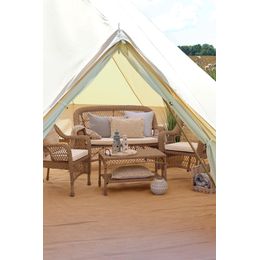 Chic Antique Garten Lounge Geflochten - Landhausstil H86/L127/B71,5 cm skandinavische Deko Online Shop