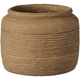 IB Laursen Topf Athen mit Rillen Sanddunkel 17 cm, &Oslash; 20,5 cm skandinavische Deko Online Shop