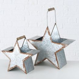 Boltze Dekoaufsteller Rumana 2er Set 27-36 x 14-17 x 27-36 cm, grau skandinavische Deko Online Shop