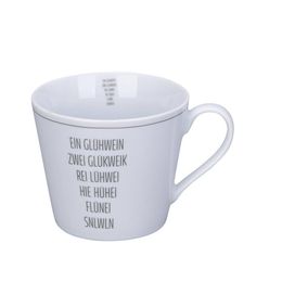 Krasilnikoff Happy Cup Gl&uuml;hwein aus Porzellan &Oslash;10 x H9cm, weiss
