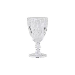 Chic Antique Weinglas mit Diamantenmuster H17/D9,5 cm, klar skandinavische Deko Online Shop