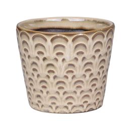 Chic Antique Nimes &Uuml;bertopf mit Muster H9/D10,5 cm, latte
