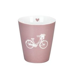 Krasilnikoff Happy Mug Bike, Becher 330 ml, rosa