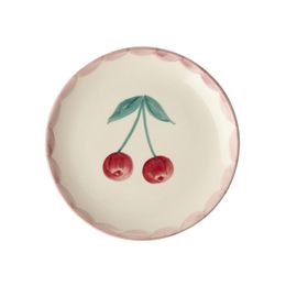 Rice Keramik Kuchenteller mit Handgemalten Kirschen &Oslash; 15 cm skandinavische Deko Online Shop