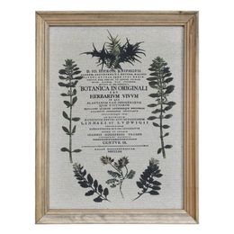 Chic Antique Bild mit wilden Blumen und Naturrahmen H&ouml;he 43, L&auml;nge 33 cm, Botanica skandinavische Deko Online Shop