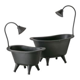 Boltze &Uuml;bertopf Wanne, 2er Set 30 - 38 cm, schwarz