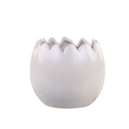 Chic Antique Blumentopf Eierschale H8,5 x &Oslash;10 cm, hell latte
