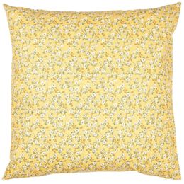 IB Laursen Kissenbezug hellgelb mit wei&szlig;en Blumen 60 x 60 cm skandinavische Deko Online Shop