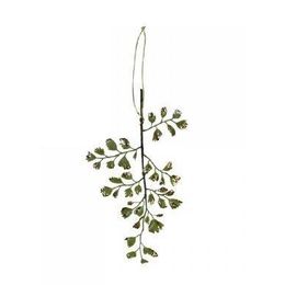 Chic Antique Fleur Blatt Glitzer H17/L10 cm, gr&uuml;n