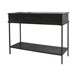 Chic Antique Konsolentisch mit 3 Schubladen H91/L123/B41 cm, schwarz skandinavische Deko Online Shop