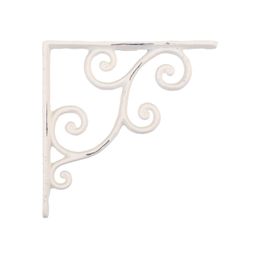 Chic Antique Regaltr&auml;ger aus Eisen mit Muster 14 x 1,5 x 14 cm, antique creme skandinavische Deko Online Shop