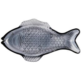 IB Laursen Platte fischf&ouml;rmig aus Glas 28 x 15 x 3 cm