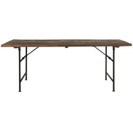 IB Laursen Langer Tisch Unika mit Holzplatte und Metallgestell 195 x 90 x 76 cm skandinavische Deko Online Shop