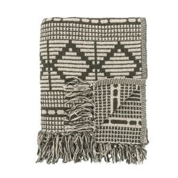 Bloomingville Decke Gutte aus recycelter Baumwolle 160 x 130 cm skandinavische Deko Online Shop