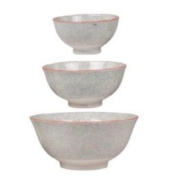 Chic Antique Lattesch&uuml;ssel mit Muster 3er Set H6,5/D15 cm, desert sage skandinavische Deko Online Shop