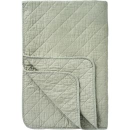 IB Laursen Quilt gestreift 180 x 130 cm, gr&uuml;n