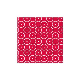 Krasilnikoff Papierservietten Circle Dot 33 x 33 cm, rot