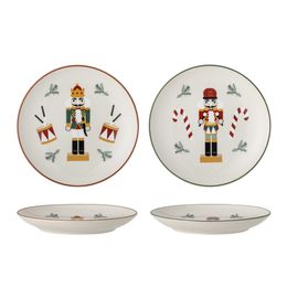 Bloomingville Jolly Weihnachtsteller im 2er Set &Oslash; 16xH2,5 cm, 2er Set