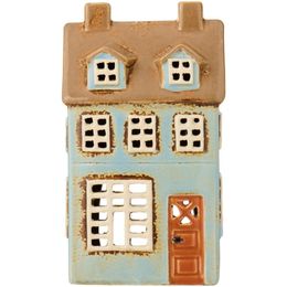 IB Laursen Lichthaus Nyhavn &ndash; Hellblaue Fassade mit 2 Dachfenstern 9,7 x 6,7 x 17,5 cm
