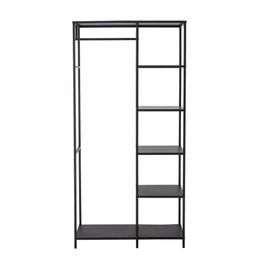 Bloomingville Kleiderst&auml;nder Regal Valde L90 x B40 x H183cm, schwarz skandinavische Deko Online Shop