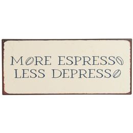 IB Laursen Metallschild More Espresso Less Despresso 30.5 x 13 cm skandinavische Deko Online Shop