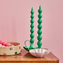 Rice Geschwungene Kerzen 2er Pack 30 cm, gr&uuml;n skandinavische Deko Online Shop