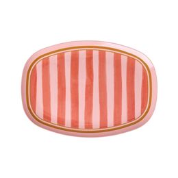 Rice Rechteckige Melaminplatte Organic Stripes L30 x B22 cm