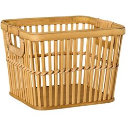IB Laursen Bambus Korb mit Griffen - Offenes Geflecht 27 x 27 x 20,5 cm skandinavische Deko Online Shop