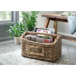Faktorei Zeitungs-Korb aus Kubu-Rattan 46 x 27 x 35 cm skandinavische Deko Online Shop